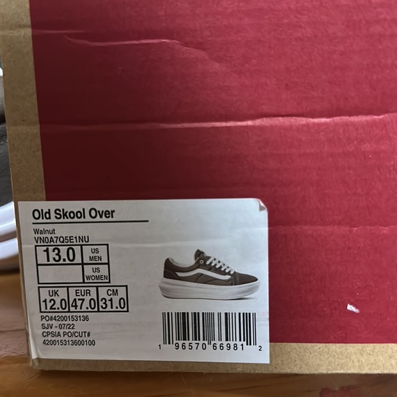 Vans | Shoes | Vans Old Skool Overt Cc Walnut Mens Size 3 Comfycush ...